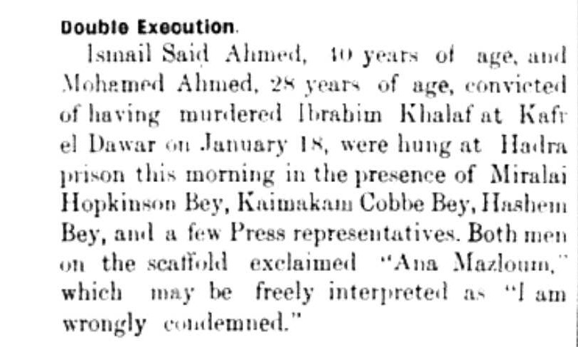 Double Execution | Digital Egyptian Gazette
